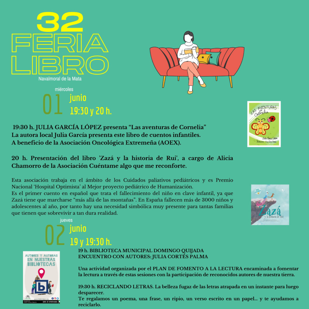 XXXII Feria del libro de Navalmoral de la Mata. - Ayuntamiento de Navalmoral de la Mata